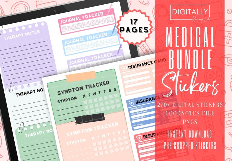 Medical Bundle Stickers Goodnotes Stickers PNG Digital Planning iPad ...