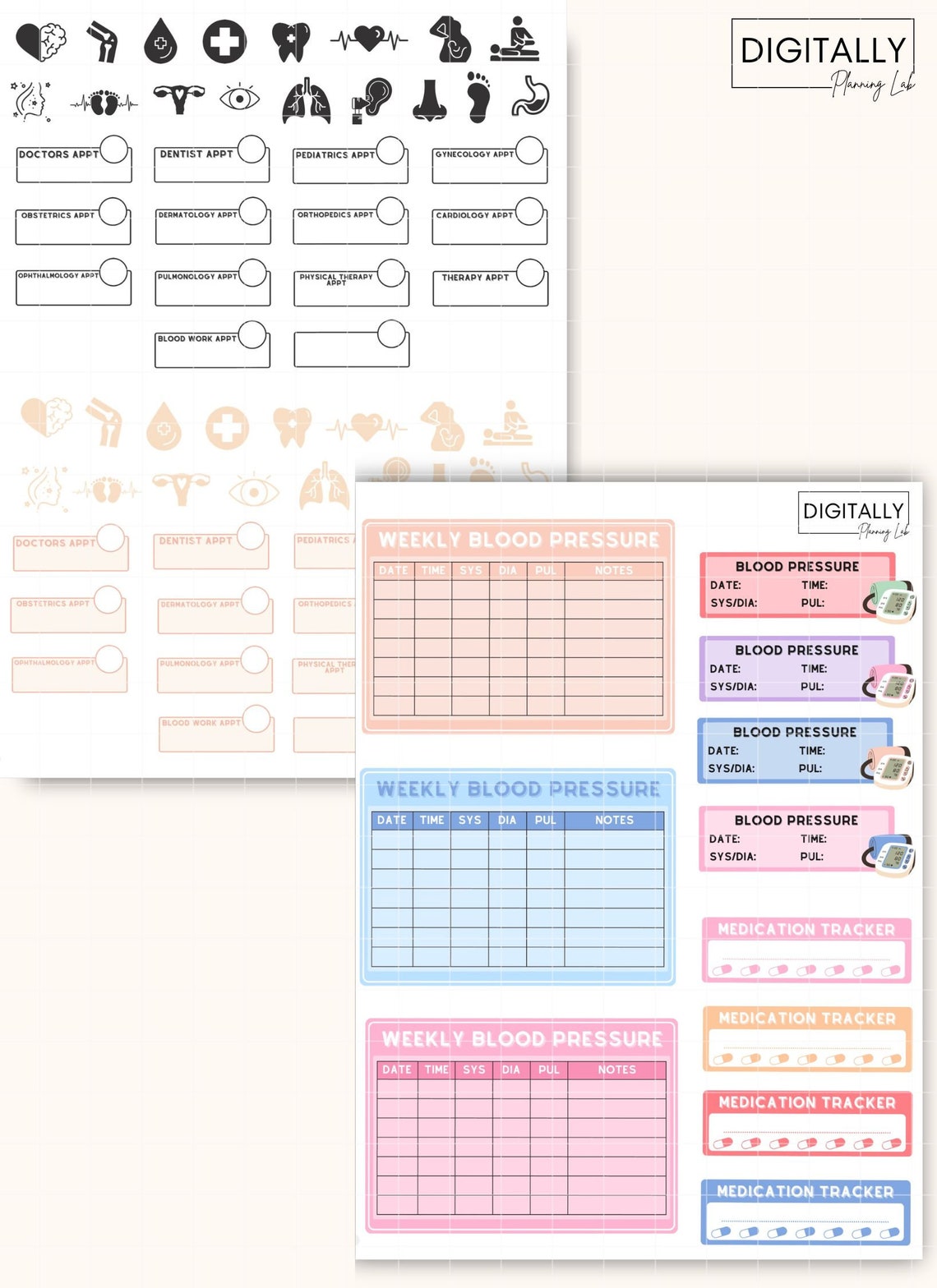 Medical Bundle Stickers Goodnotes Stickers PNG Digital Planning iPad ...