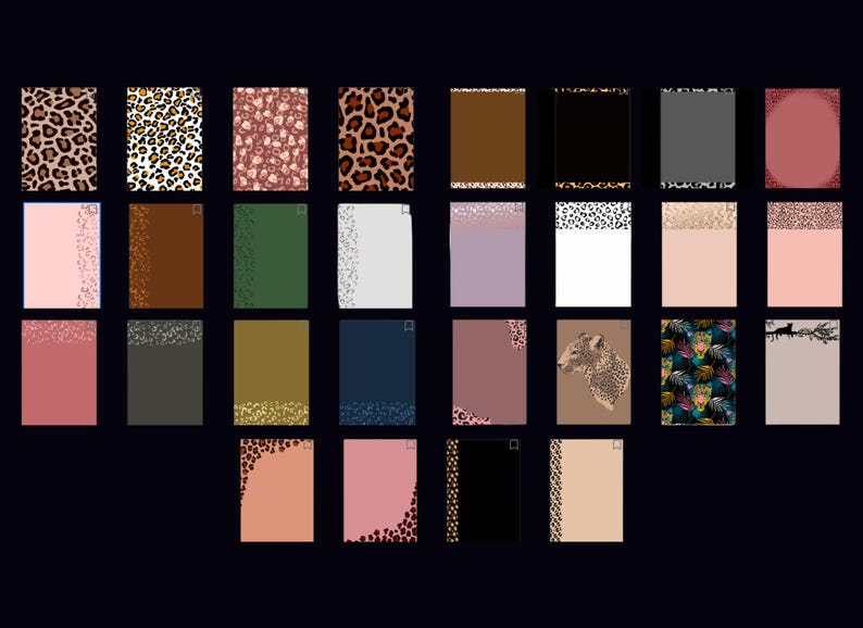 Leopard Covers/paper 60pgs| Goodnotes, Notability, Noteshelf, Xodo ...