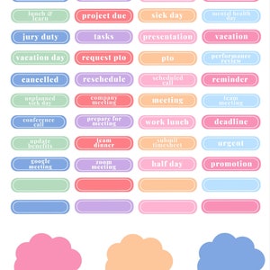 Work Widget & Stickers | Goodnotes Stickers | PNG | Digital Planning ...