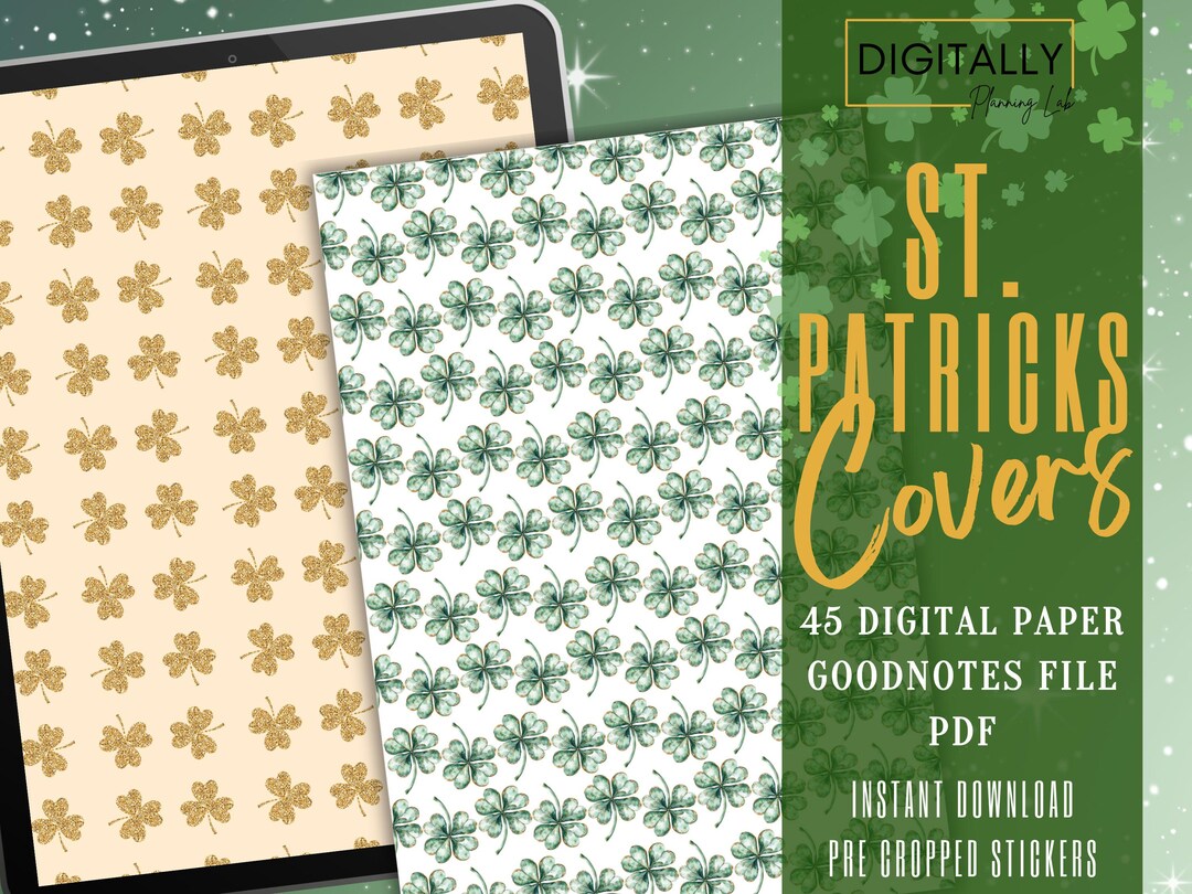 St. Patricks Covers/paper Pack| Goodnotes, Notability, Noteshelf, Xodo ...