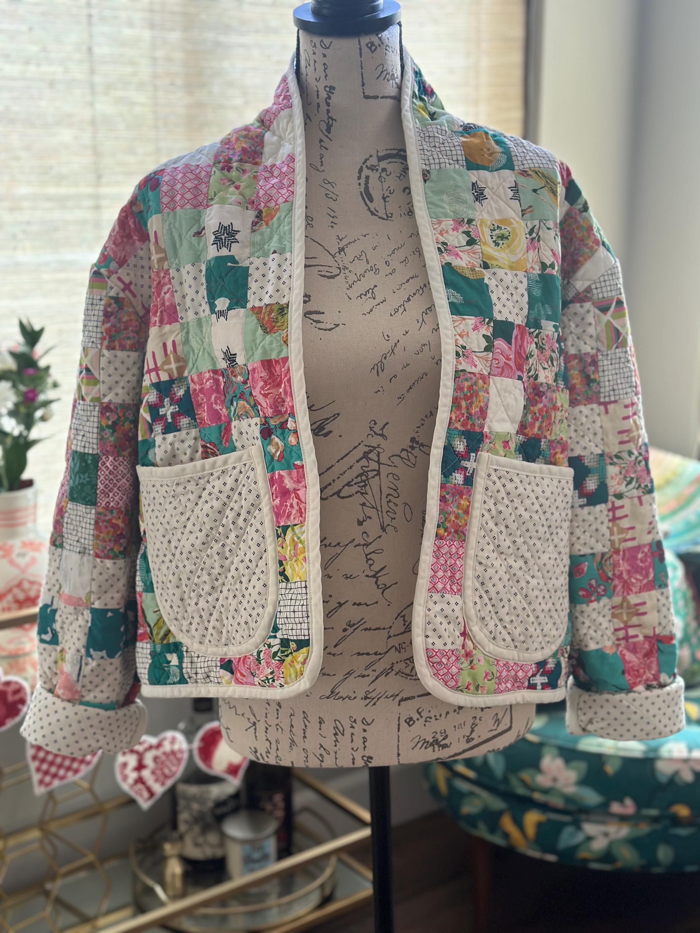 Handmade Scrappy Patchwork Quilted Coat/jacket, Fits Size S-L - Etsy
