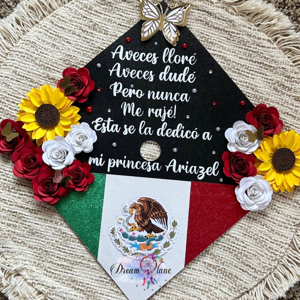 Graduation Flower Cap Topper, 1st Generation Graduate, Mexico ...