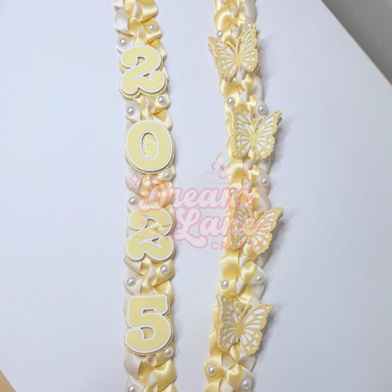 Coquette Graduation Ribbon Lei Promotion Gift Lei Senior Night Gift Lei ...