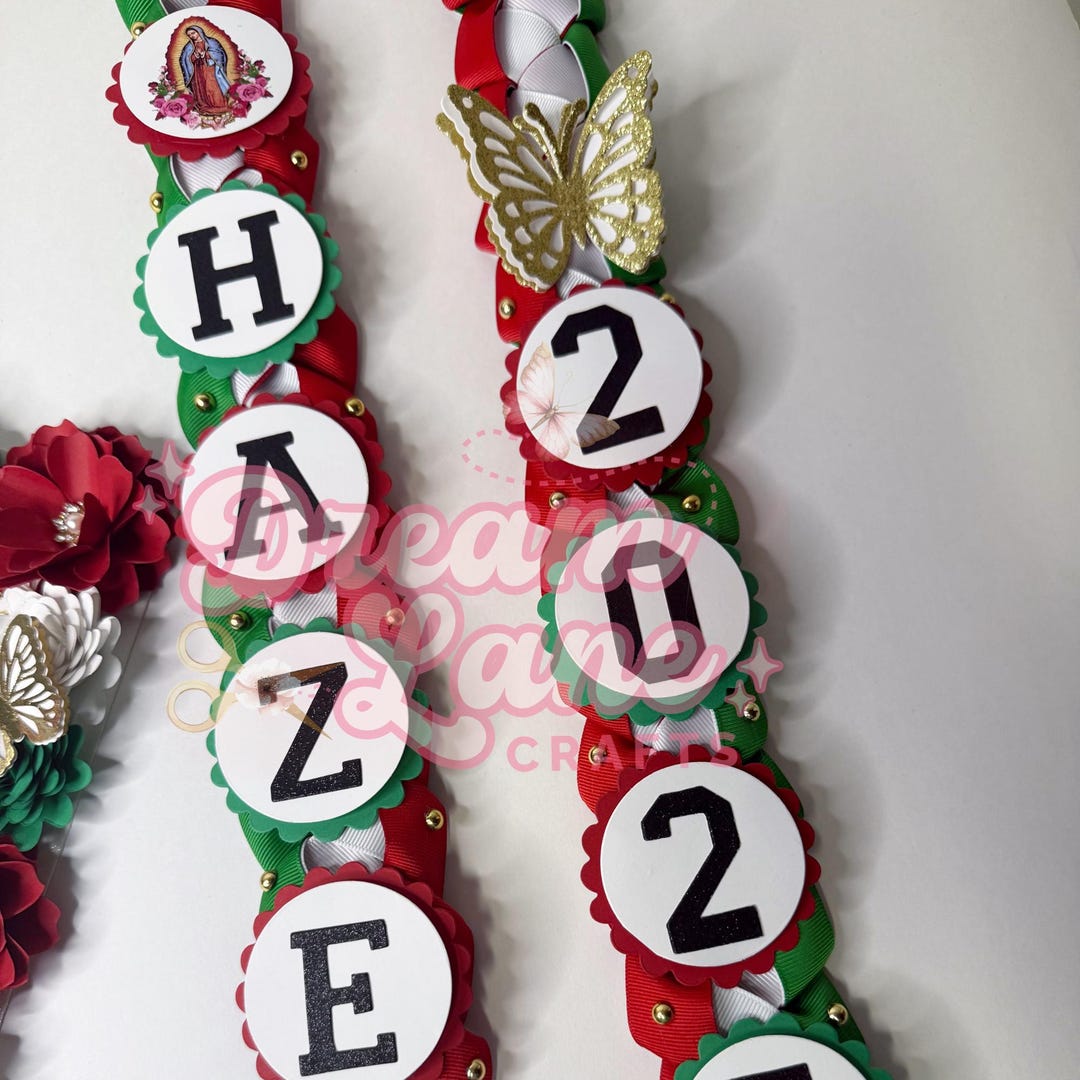 Mexico Flag Graduation Lei 2025 Graduation Lei Senior Night Gift ...
