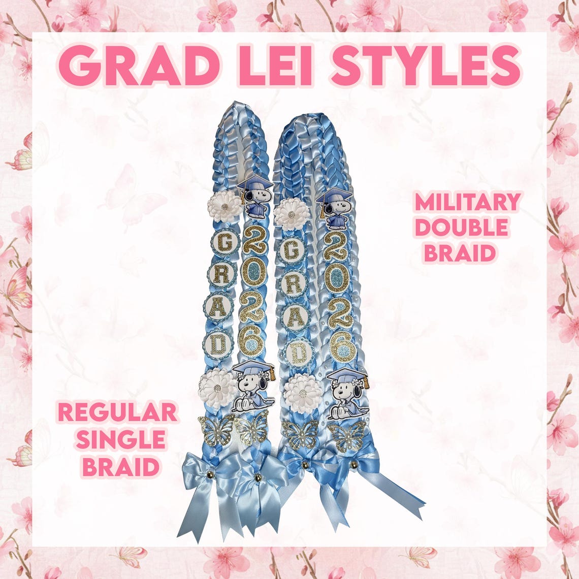 Custom Military Graduation Lei Promotion Gift Lei Senior Night Gift Lei ...