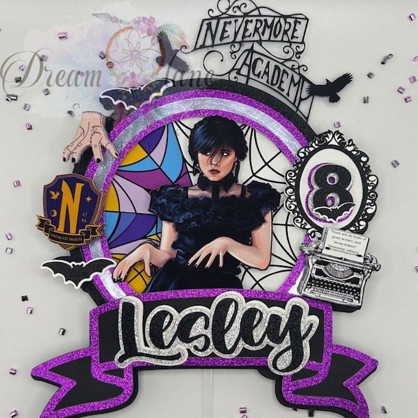 Wednesday Addams Birthday Cake Decorations - Etsy