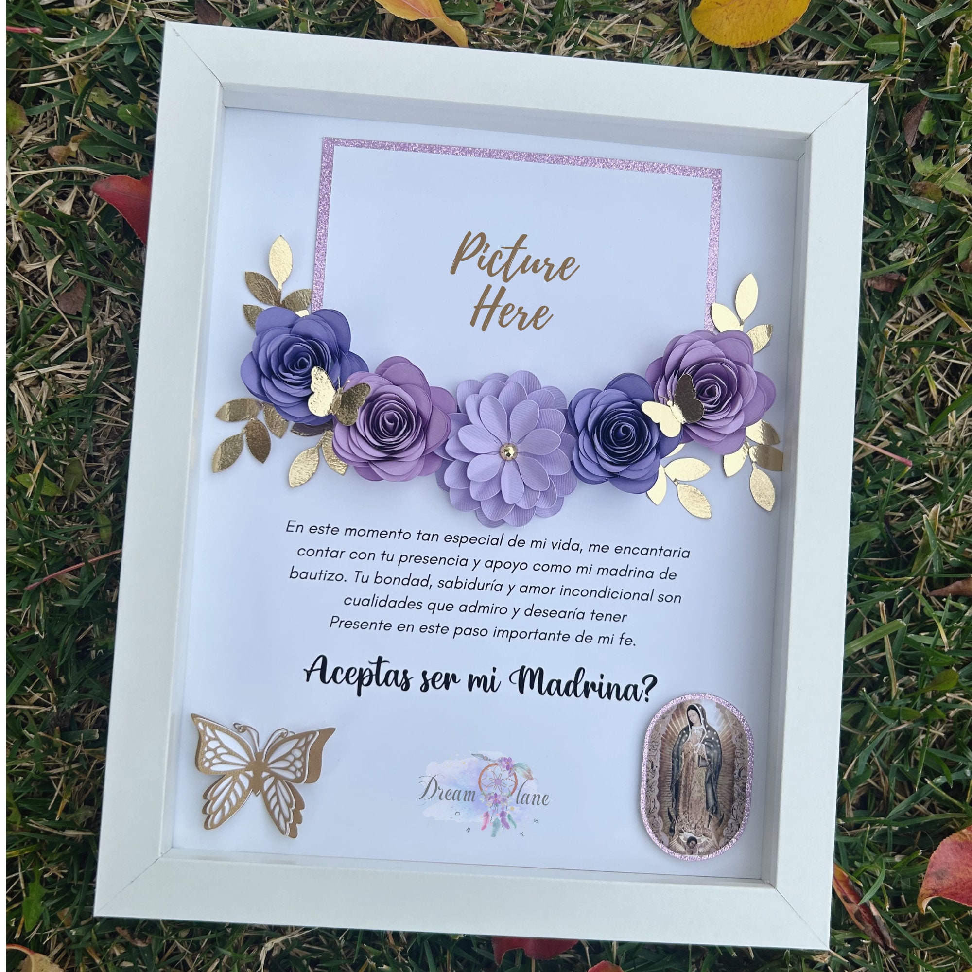 Madrina Proposal Shadow Box Godparents Shadow Box Baptism Godparents ...