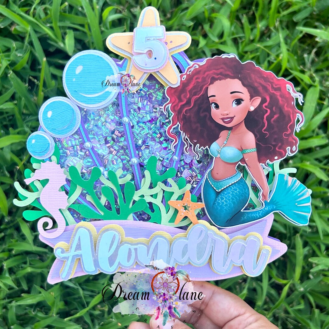 Mermaid Partymermaid Birthday Cake Topper 3D Cake Topper - Etsy