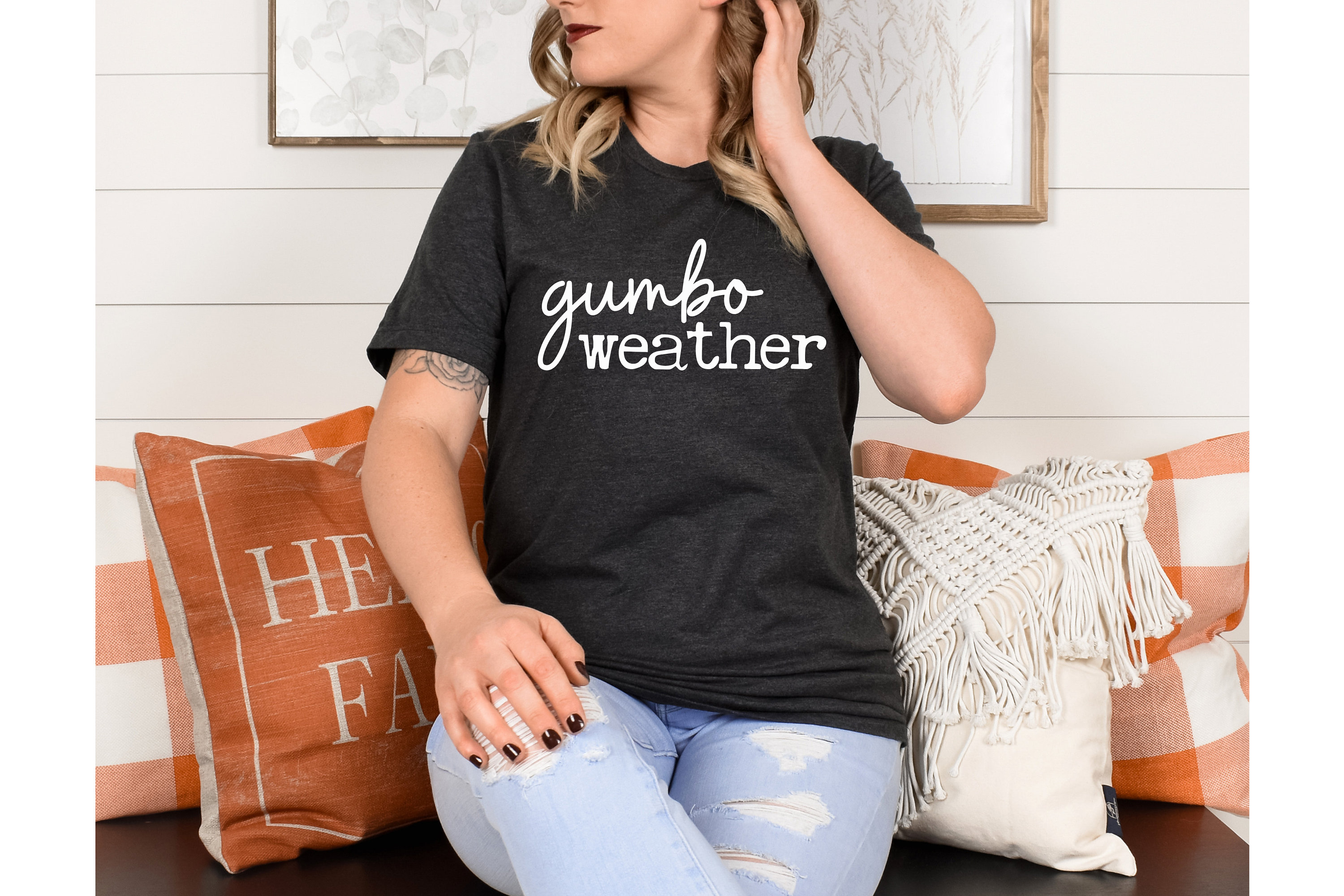 Gumbo Weather Shirt, Funny Food Shirt, Fall Sweatshirt, Southern Texas ...