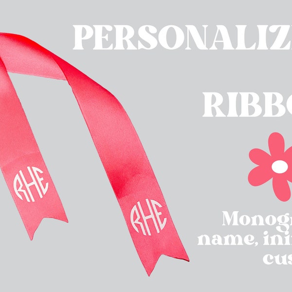 Ribbon Monogram - Etsy