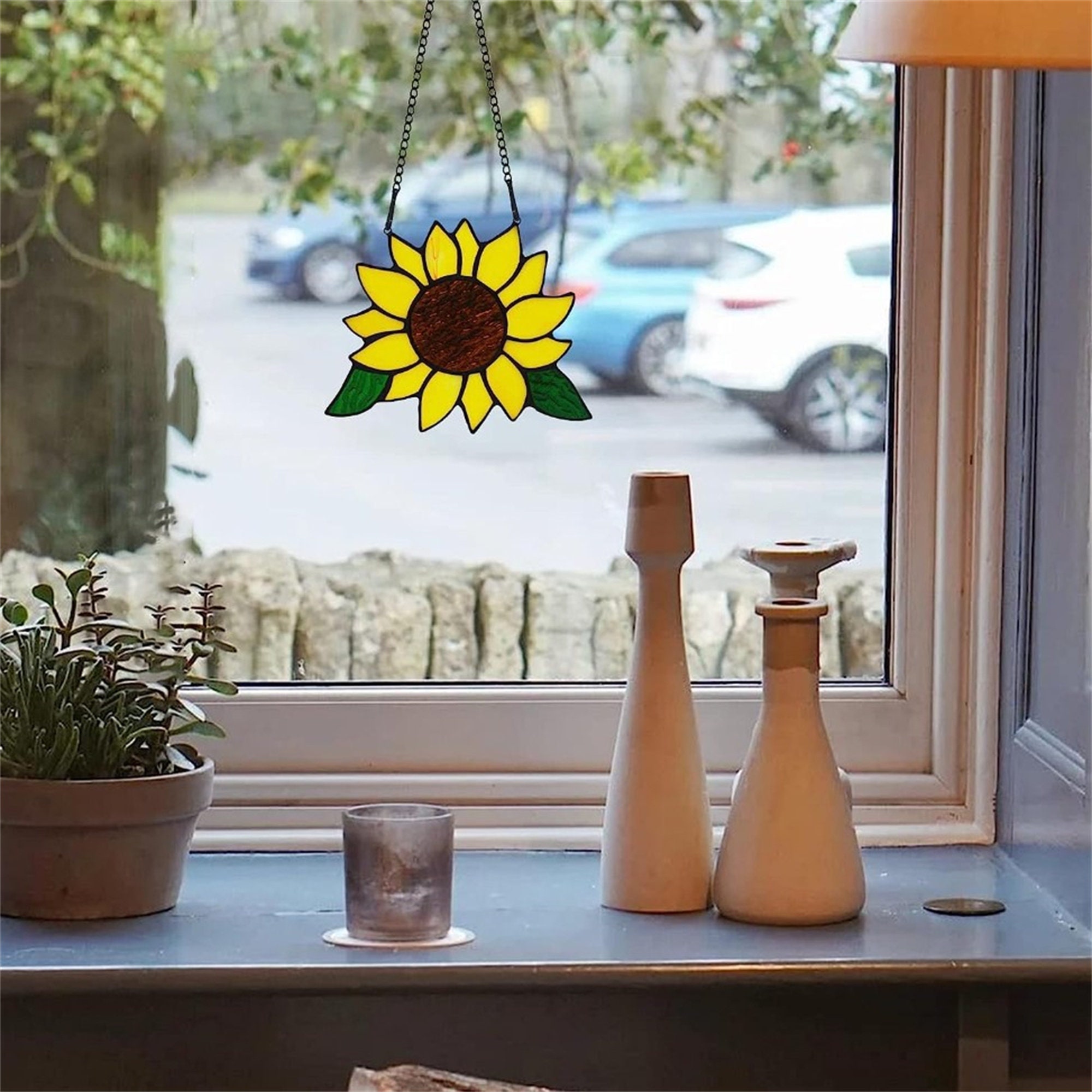 Sunflower Sun Catcher Sunflower Window Hanging-handmade - Etsy