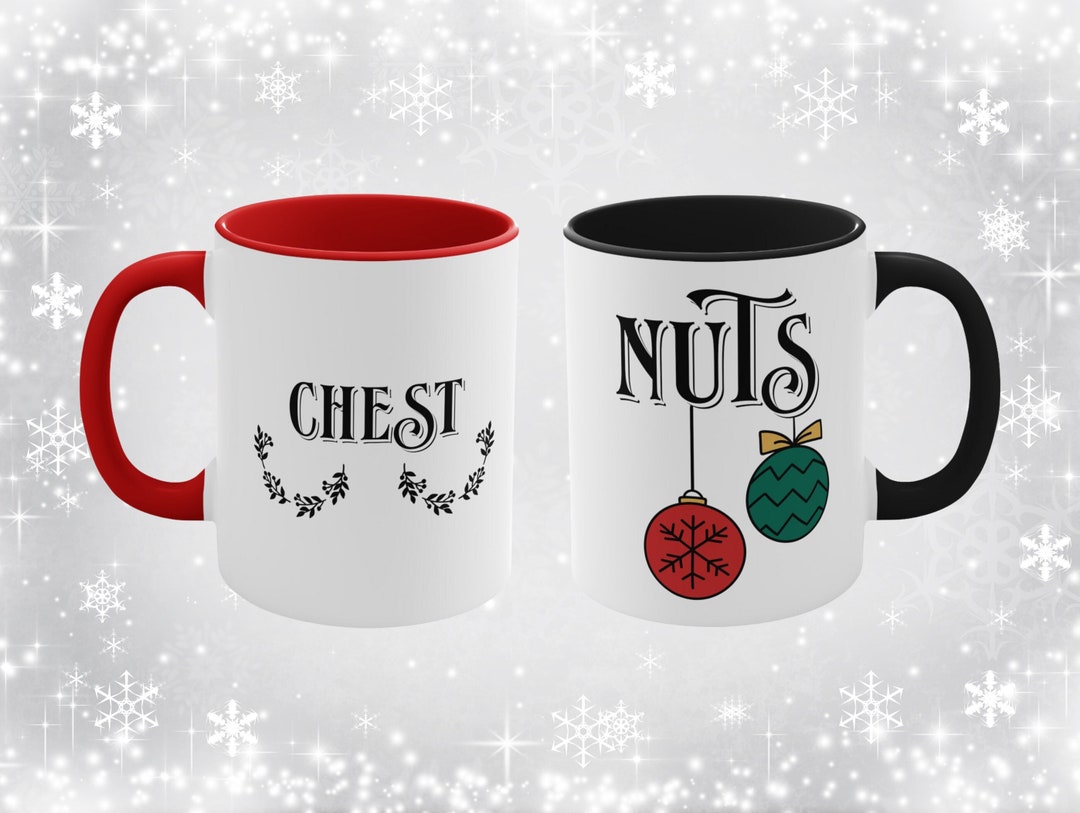 Chest and Nuts Holiday Accent Coffee Mug 11oz, Coordinating Mugs ...