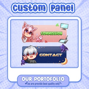 Custom Twitch Panels or Panel Twitch. Vtuber Panel, Pet Panel, Anime ...