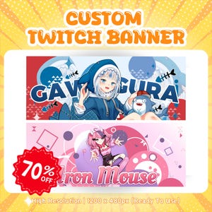 Custom Twitch Banner | Discord Banner | Twitch Banner | Custom Chibi ...