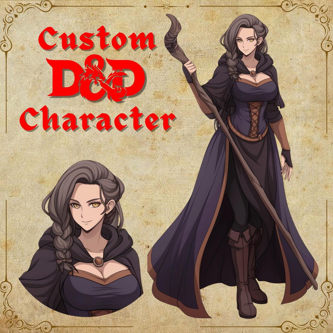 CUSTOM DND Character, Dnd Character Commission, Dungeons and Dragons ...