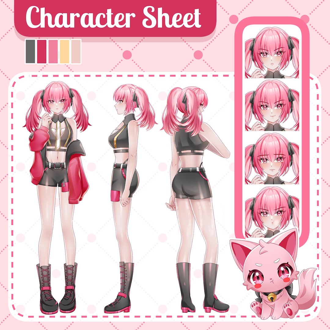 Custom Character Reference Sheet for Your Avatar | Custom Reference Sheet | Character Sheet ...