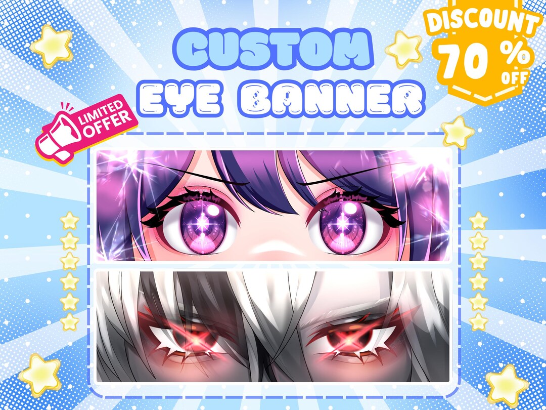 Custom Twitch Banner | Eye Banner Design | Anime Banner Illustration ...