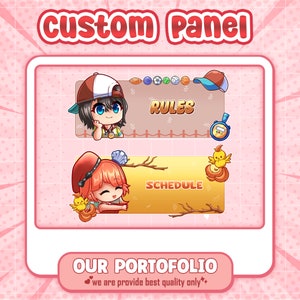 Custom Twitch Panels or Panel Twitch. Vtuber Panel, Pet Panel, Anime ...