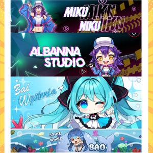 Custom Twitch Banner | Discord Banner | Twitch Banner | Custom Chibi ...