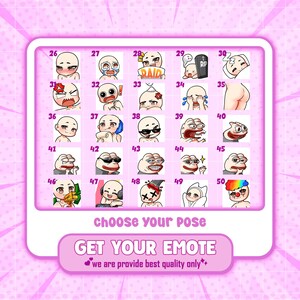 Custom Twitch Emotes, Kick Emote, Sub Emotes, Vtuber Emote, Chibi ...