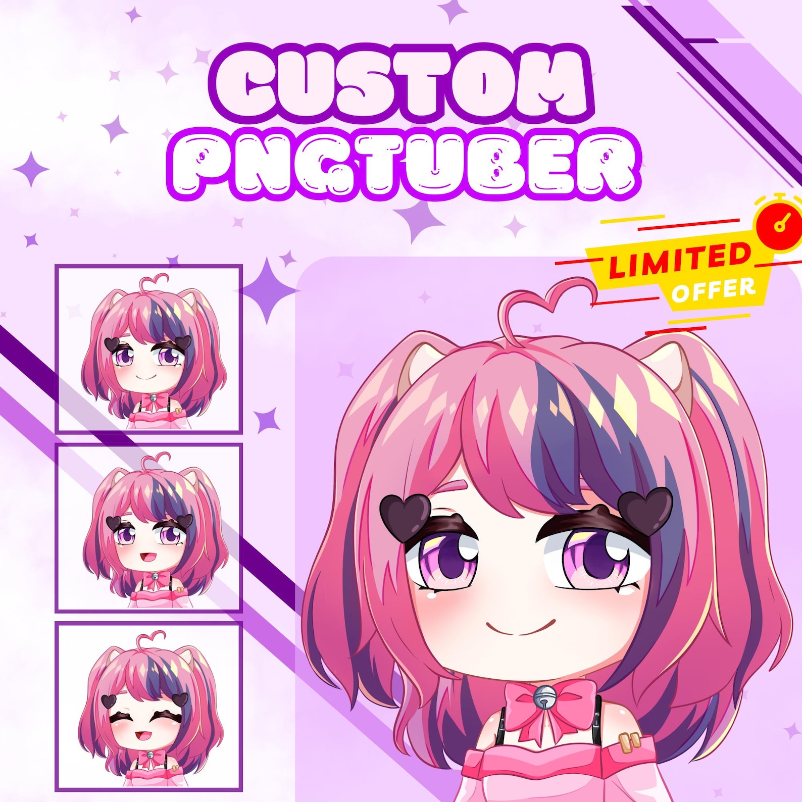 Custom Chibi Pngtuber, Pngtuber, Pngtuber Character, Giftuber, Pngtuber ...