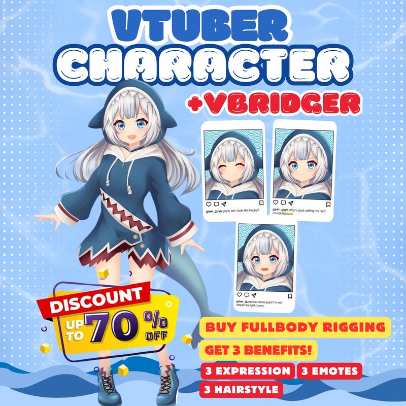 Customizable Vtuber Model - Etsy