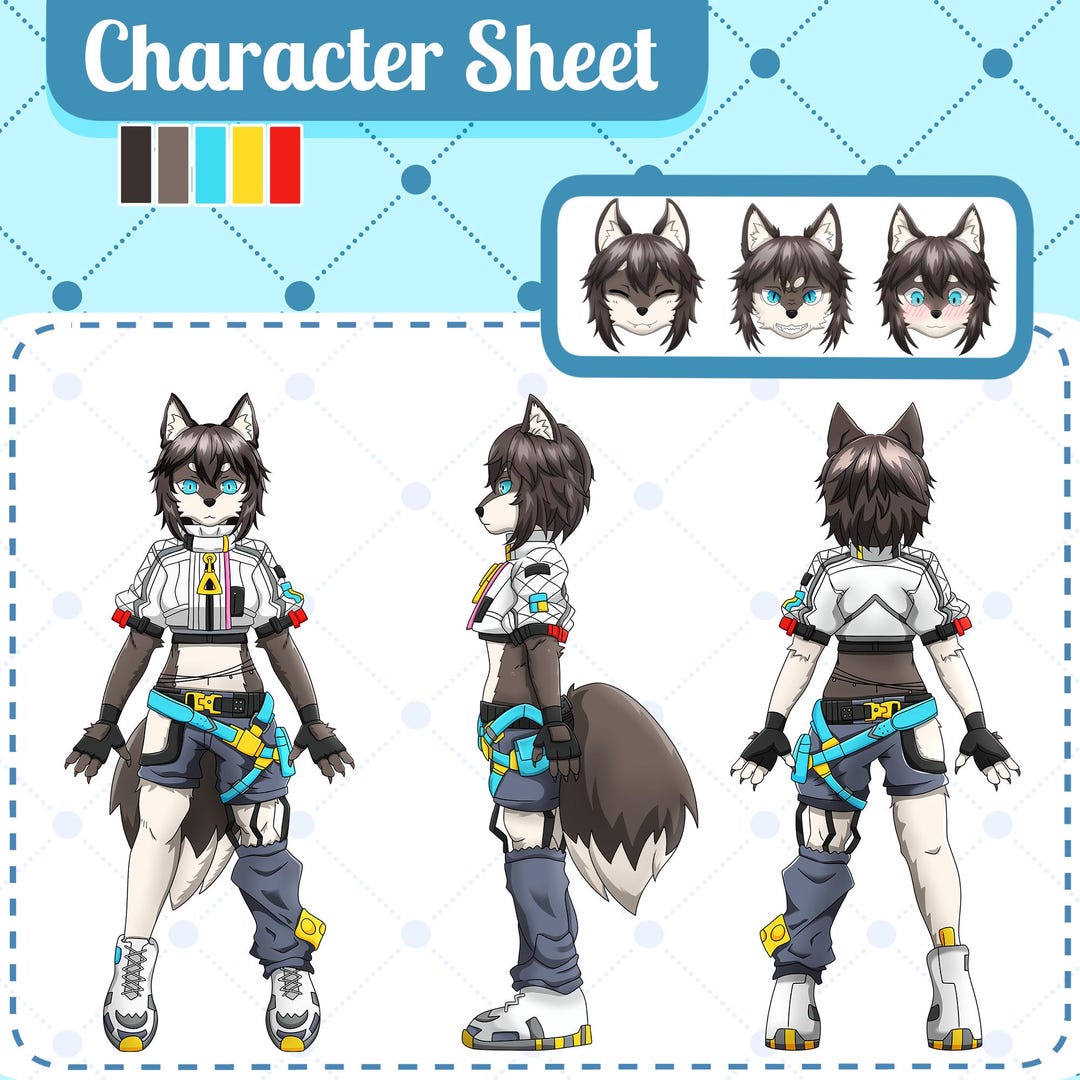 Custom Character Reference Sheet for Your Avatar | Custom Reference Sheet | Vtuber Reference ...