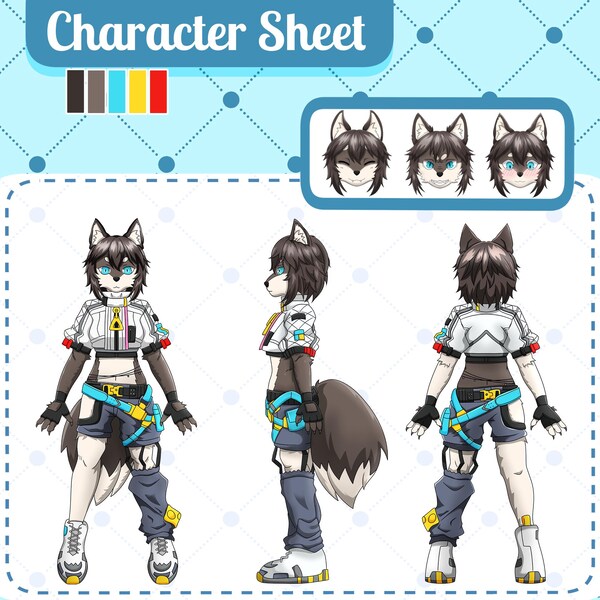 Vtuber Reference Sheet Template - Etsy