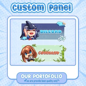 Custom Twitch Panels or Panel Twitch. Vtuber Panel, Pet Panel, Anime ...