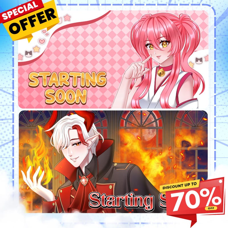 Cartoon Starting Soon - Etsy