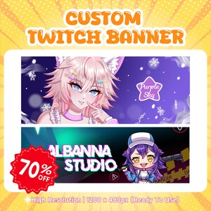 Custom Twitch Banner | Discord Banner | Twitch Banner | Custom Chibi ...