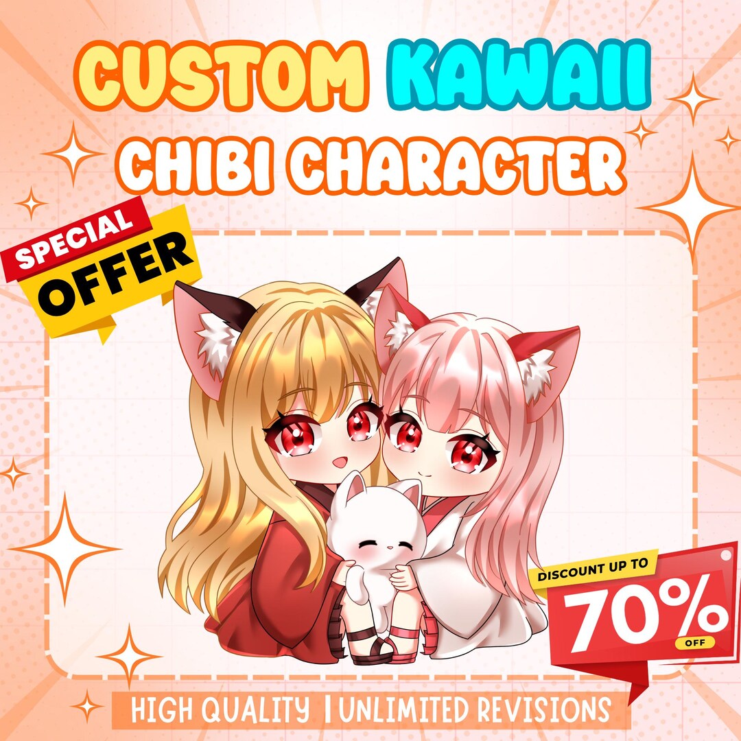 Custom Cute Chibi Anime Character Commission Cute Anime | Chibi Art ...