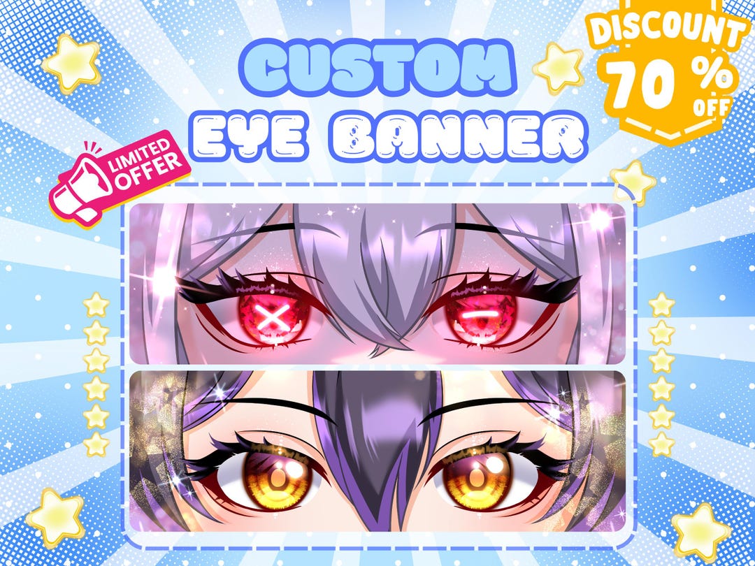 Custom Twitch Banner | Eye Banner Design | Twitch Overlay | Anime ...