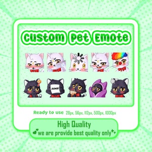 Custom Twitch Emotes or Kick Emote and Animated Emotes, Vtuber Cute ...