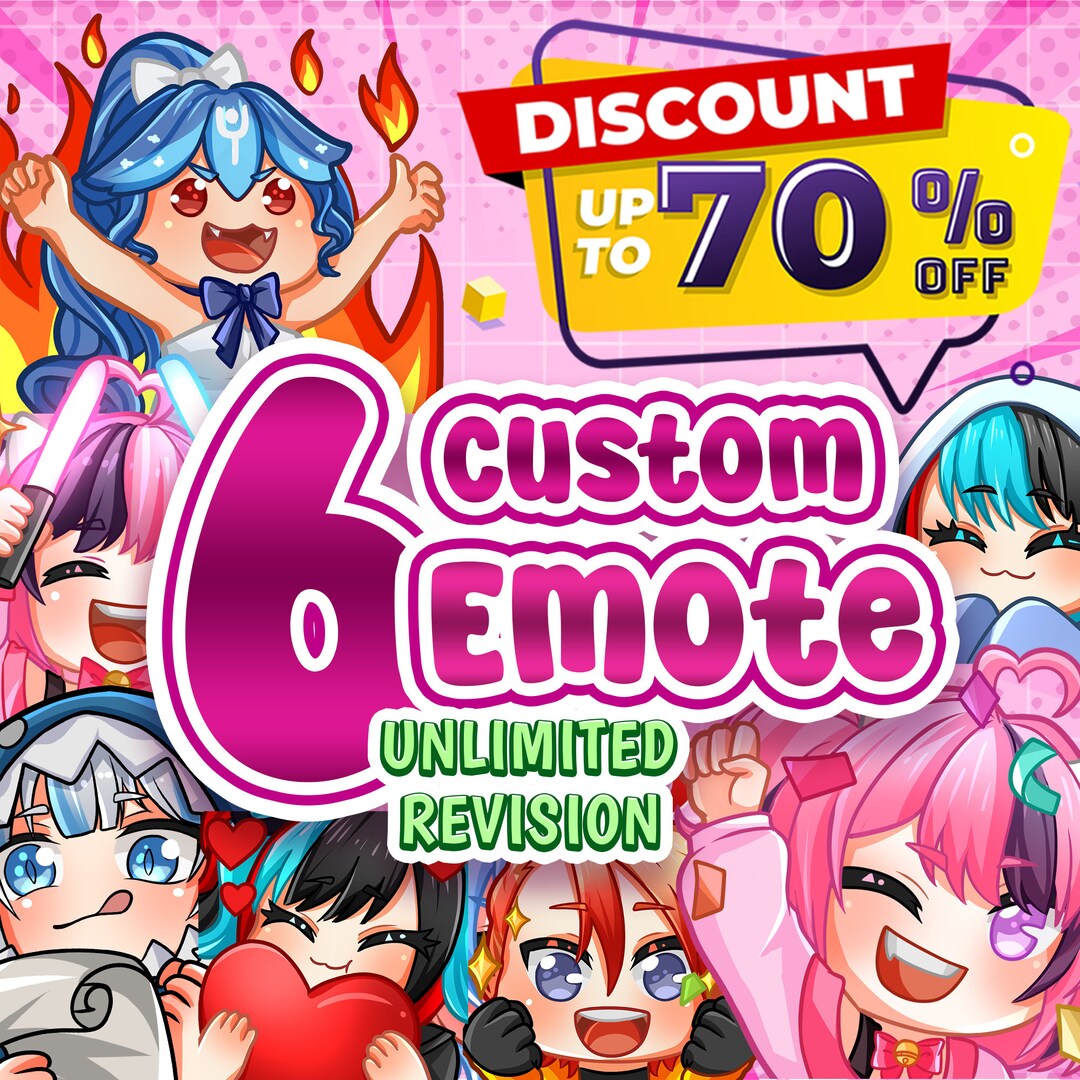 Custom Twitch Emotes or Kick Emote and Animated Emotes, Vtuber Cute ...