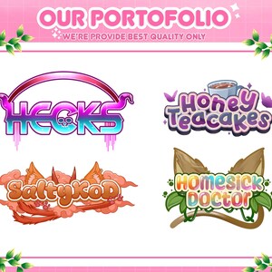 Custom Vtuber Logo Kawaii, Cute and Animated for Stream Twitch, Kick ...