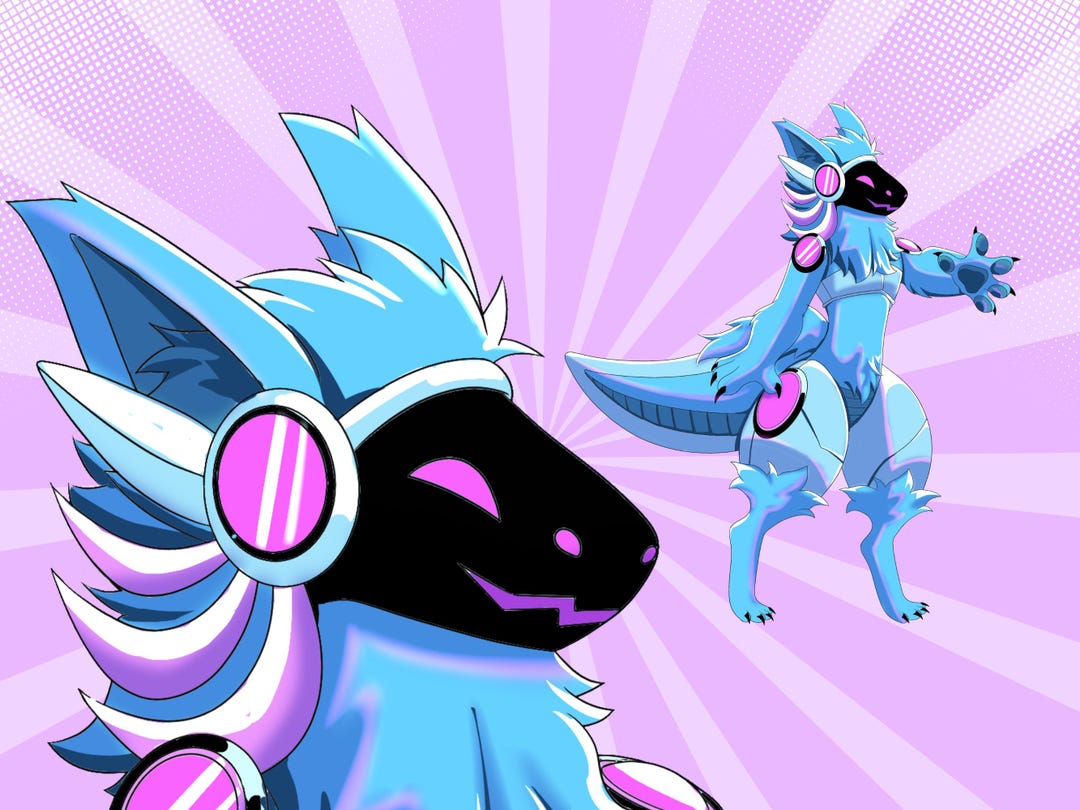 Custom Drawing Anime Character Protogen Furry, Fursona, Anthro ...