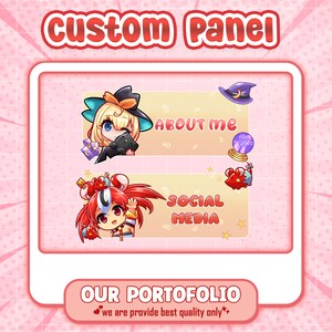 Custom Twitch Panels or Panel Twitch. Vtuber Panel, Pet Panel, Anime ...