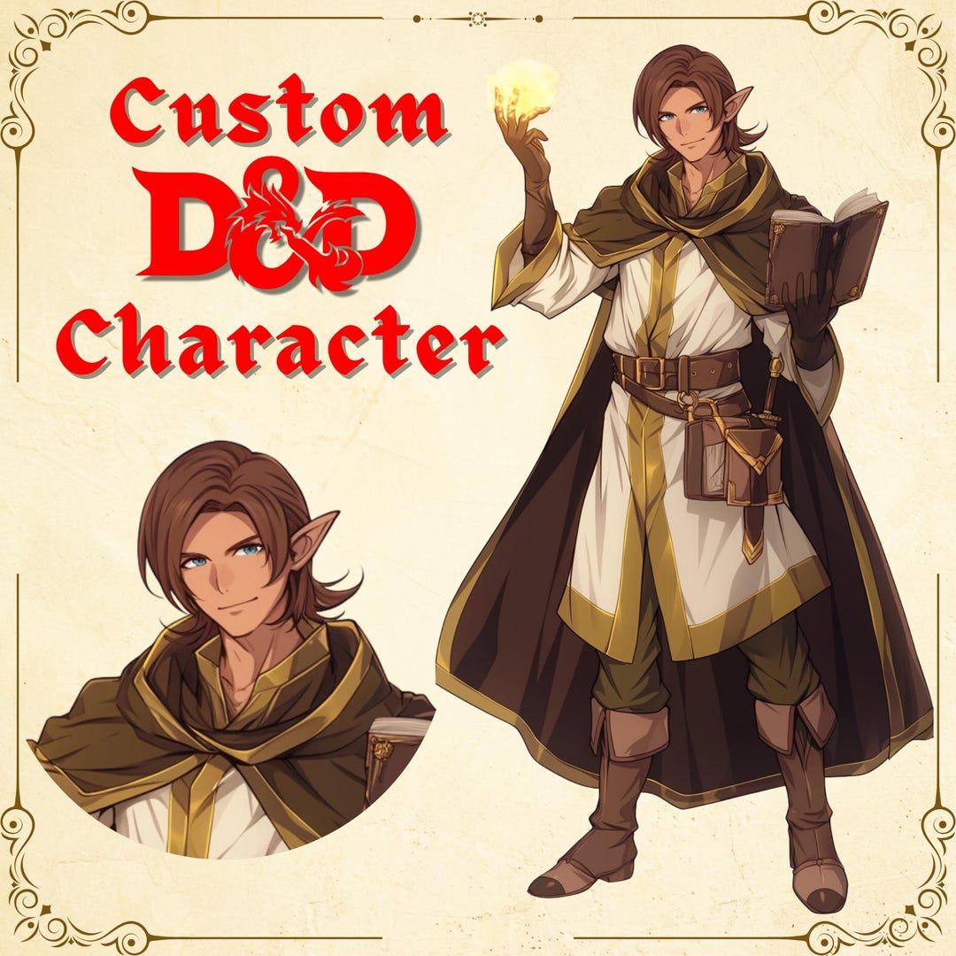 CUSTOM DND Character, Dnd Character Commission, Dungeons and Dragons ...