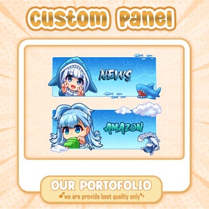 Custom Twitch Panels or Panel Twitch. Vtuber Panel, Pet Panel, Anime ...