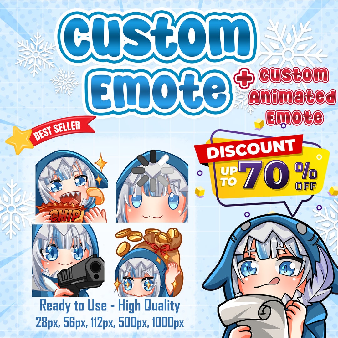 Custom Twitch Emotes, Animated Emotes, Vtuber Emotes, Kick Emotes, Sub ...