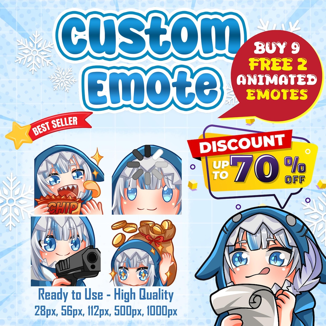 Custom Twitch Emotes, Animated Emotes, Vtuber Emotes, Kick Emotes, Sub ...