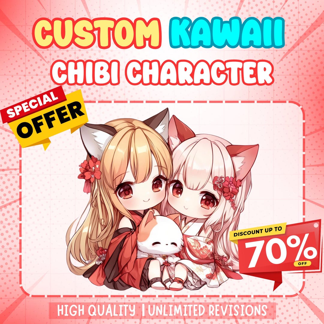 Custom Cute Chibi Anime Character Commission Cute Anime Chibi Art Chibi ...