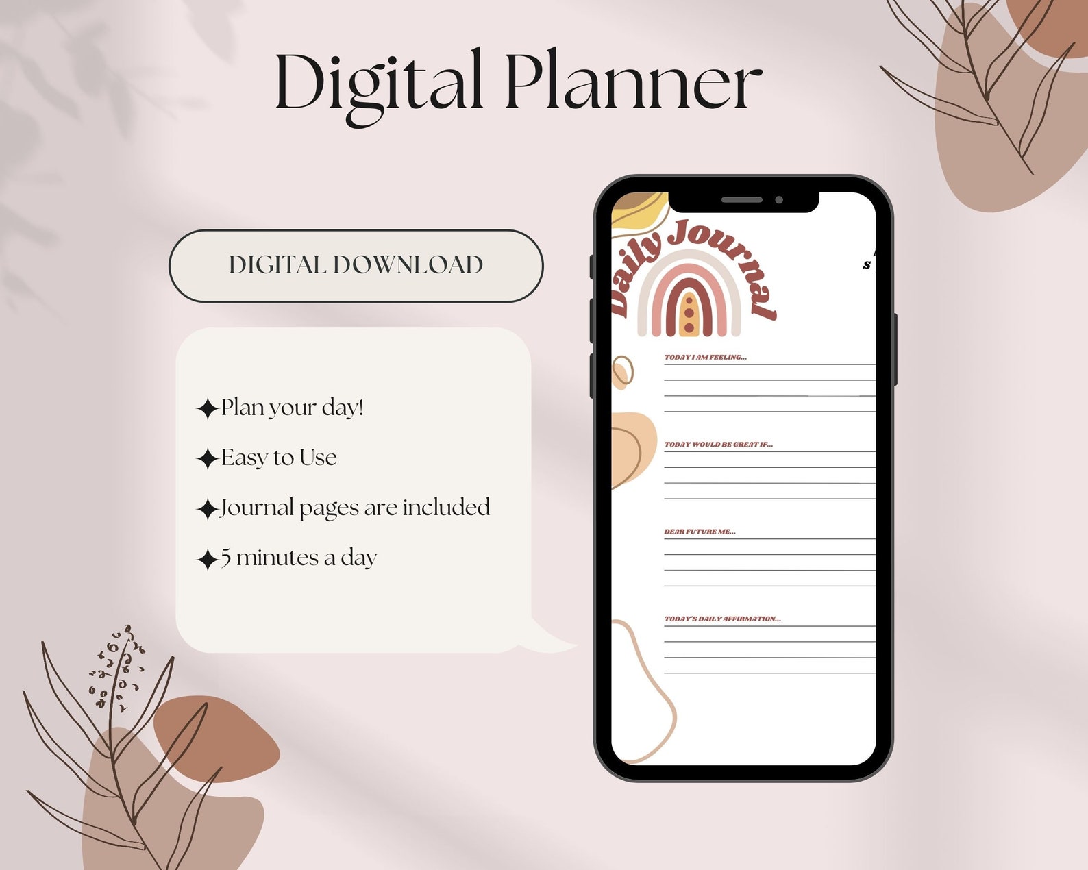 Healing Prompts and Exercises Daily Planner Mindfulness Challenge ...
