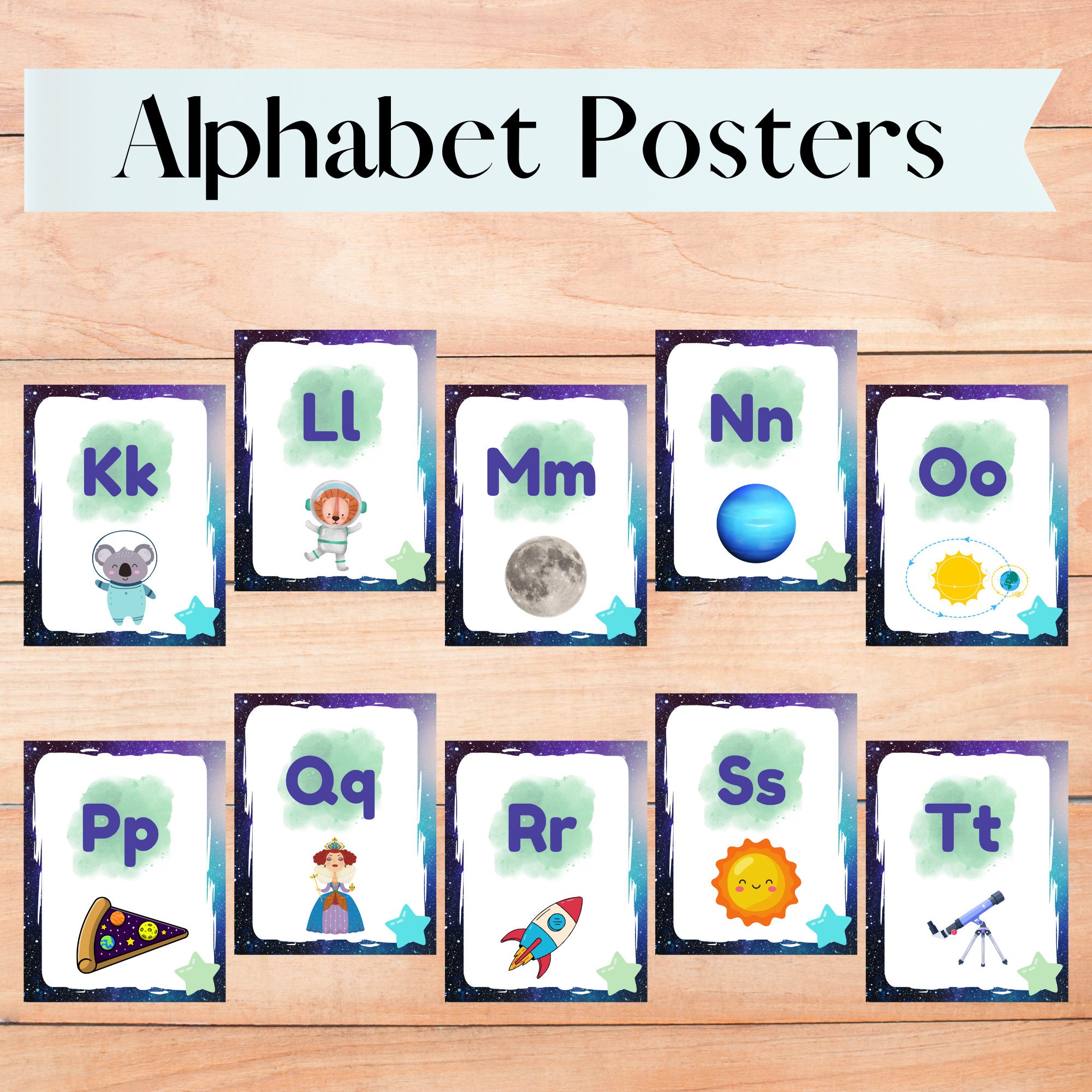 Outer Space Themed ABC Posters - Etsy