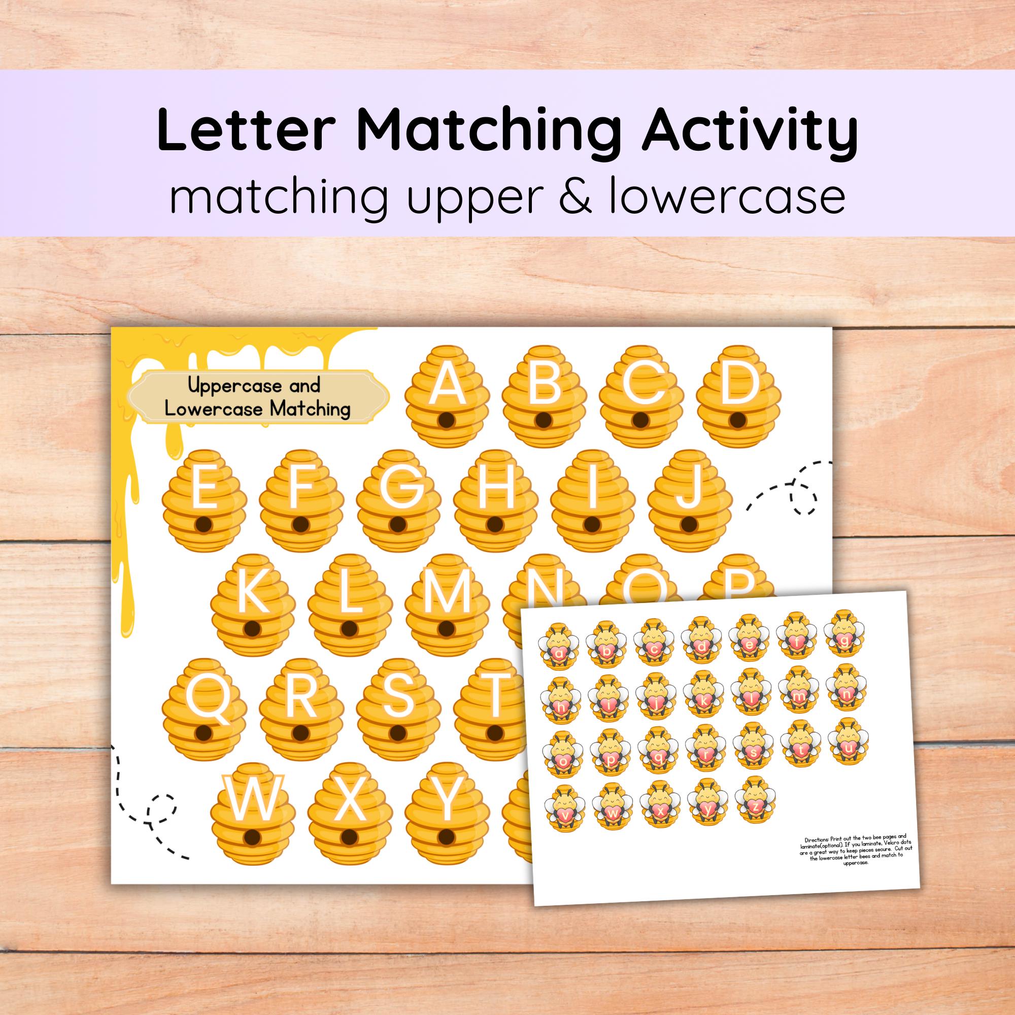 Letter Matching Activity | Fine Motor Activity | Upper & Lowercase ...