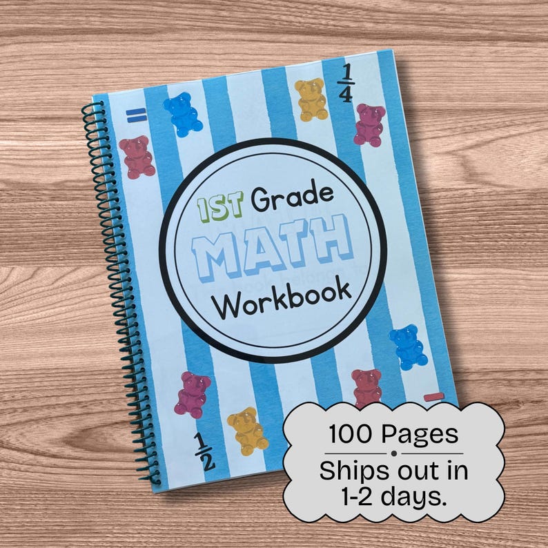 First Grade Math Workbook - Etsy