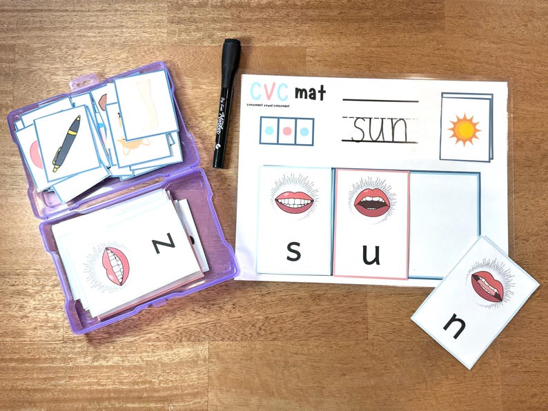 CVC Building Activity | Phonics Posters A-Z | Early Reading and ...