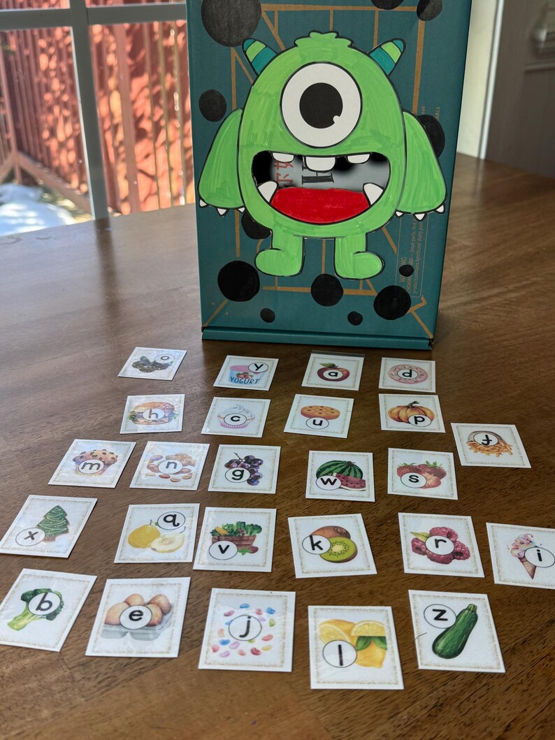 Feed a Monster ABC Game - Etsy